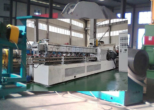 High Yield Triple Screw Plastic Extruder for filler masterbatch ...